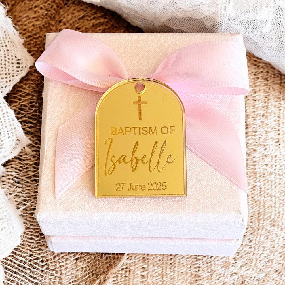 Mini Acrylic Arch tags For favours | Baptism | Easter | Confirmation ...